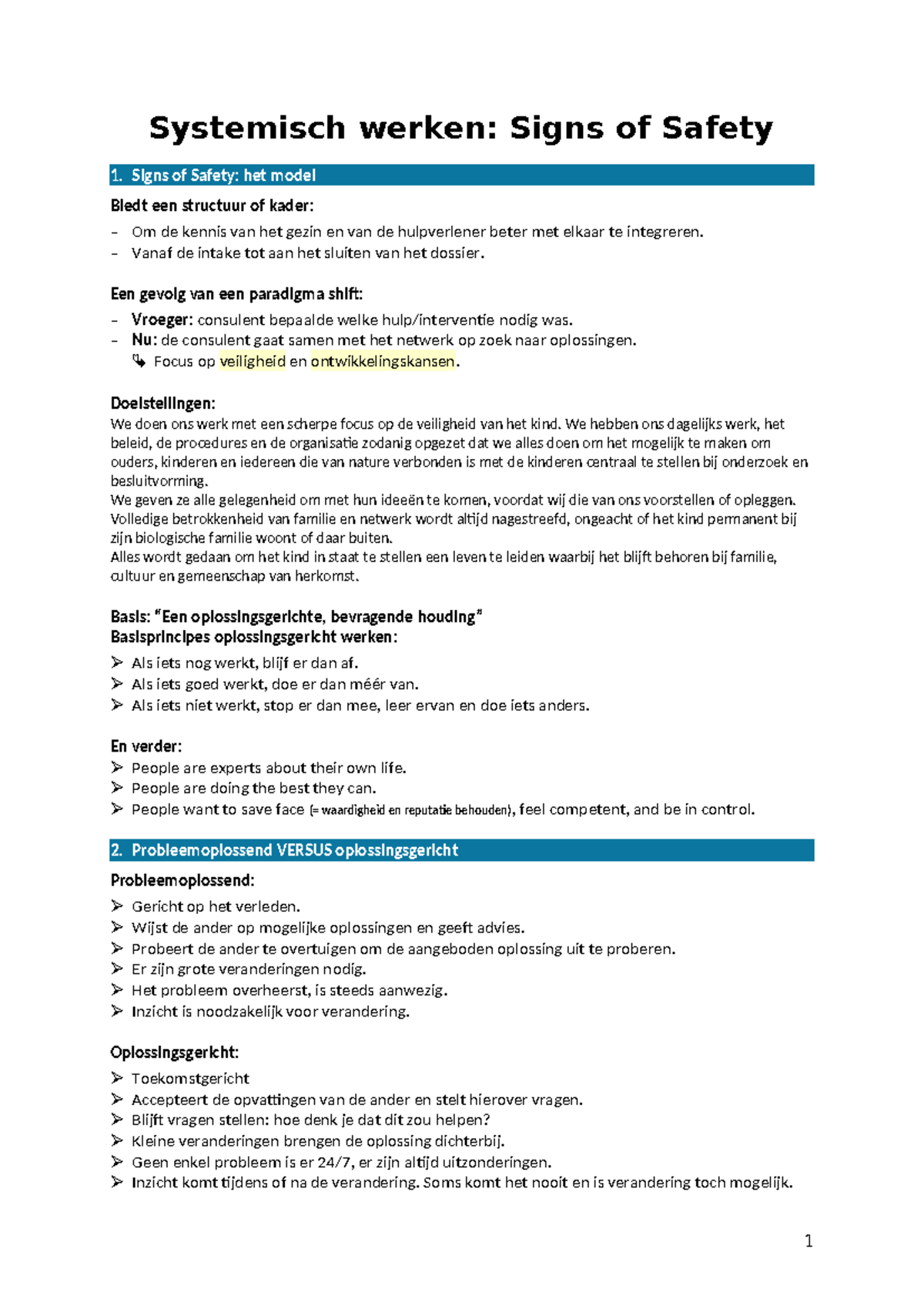 4 - SOS - Signs of safety - cintext - Systemisch werken: Signs of ...