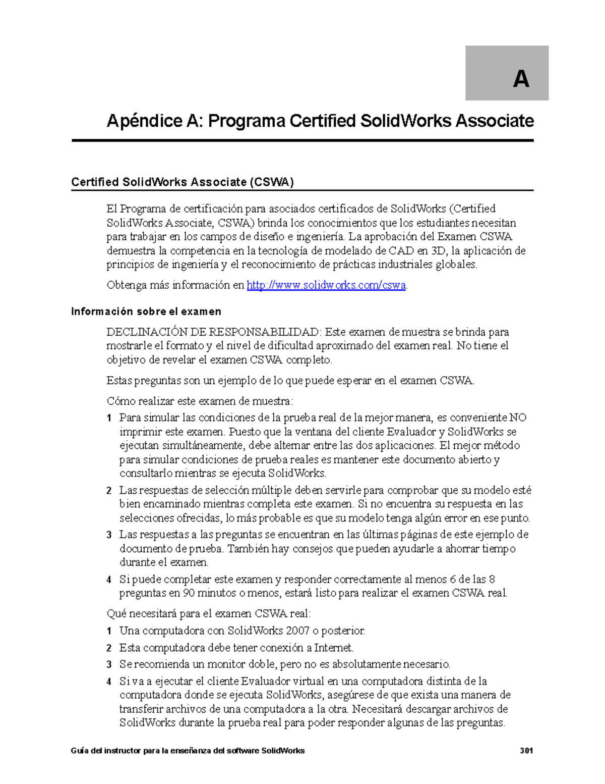 Ejemplo de Examen CSWA: Preparación para la Certificación SolidWorks ...