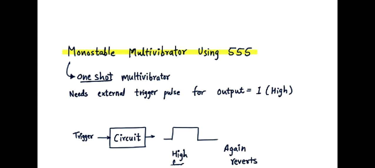 JNTU Unit 2 Part 4: Monostable & Bistable Multivibrators Lecture Notes ...