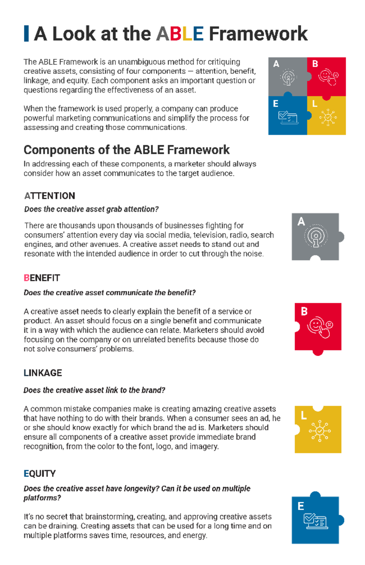 A Look at the ABLE Framework - Teoria da Publicidade - Studocu