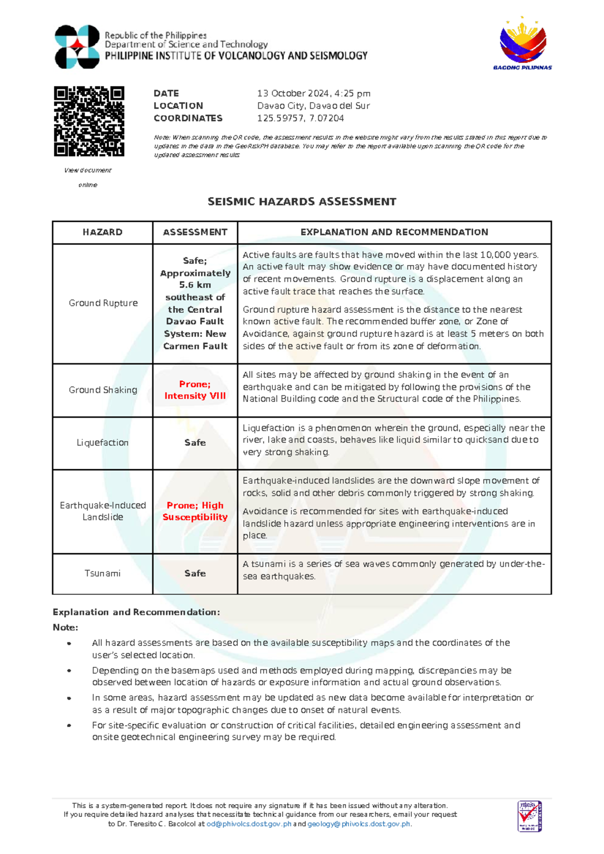 162511-Hazard-Assessment-Report Group 9 - Explanation and ...