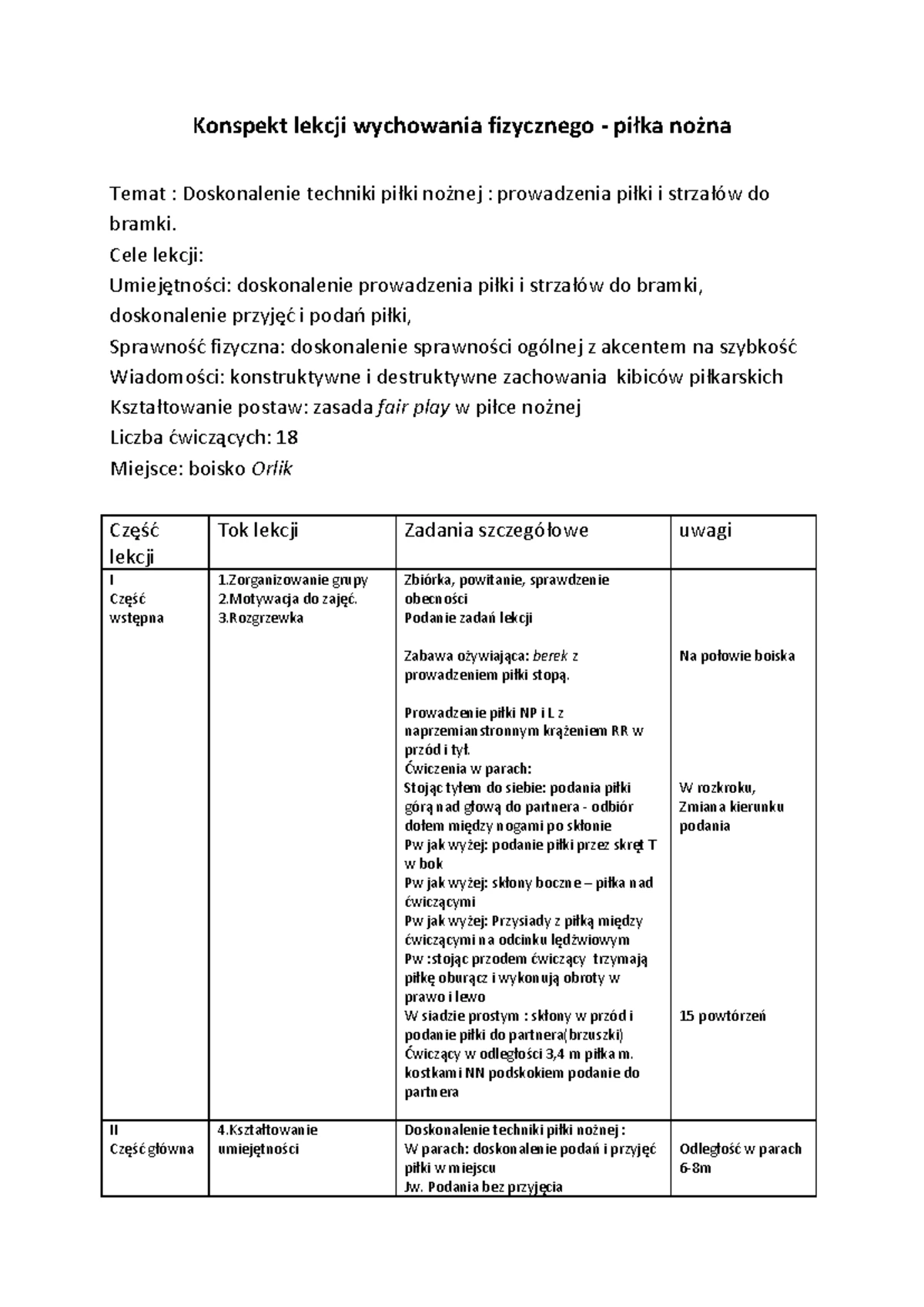 Konspekt Wf Gry I Zabawy Rzutne Plan Metodyczny Lekcji Wychowania