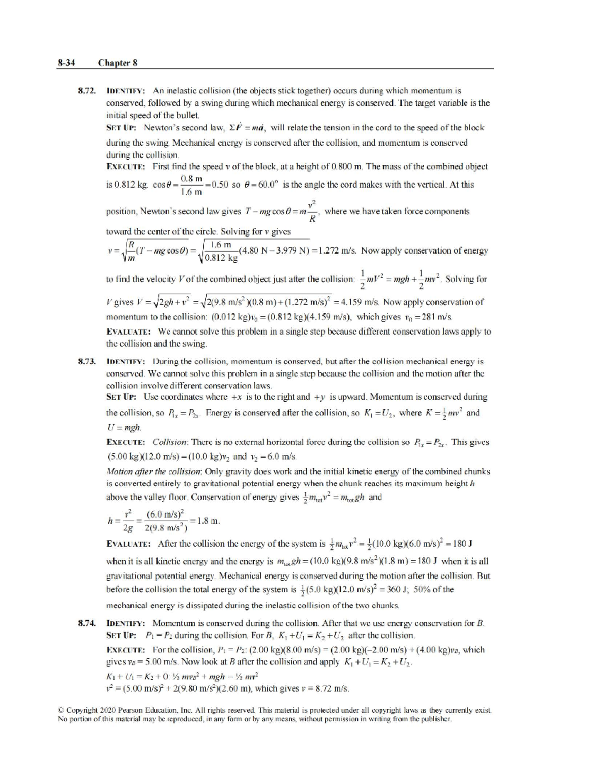 University Physics (PHYS 101) Chapter 8: Inelastic Collisions & Energy ...