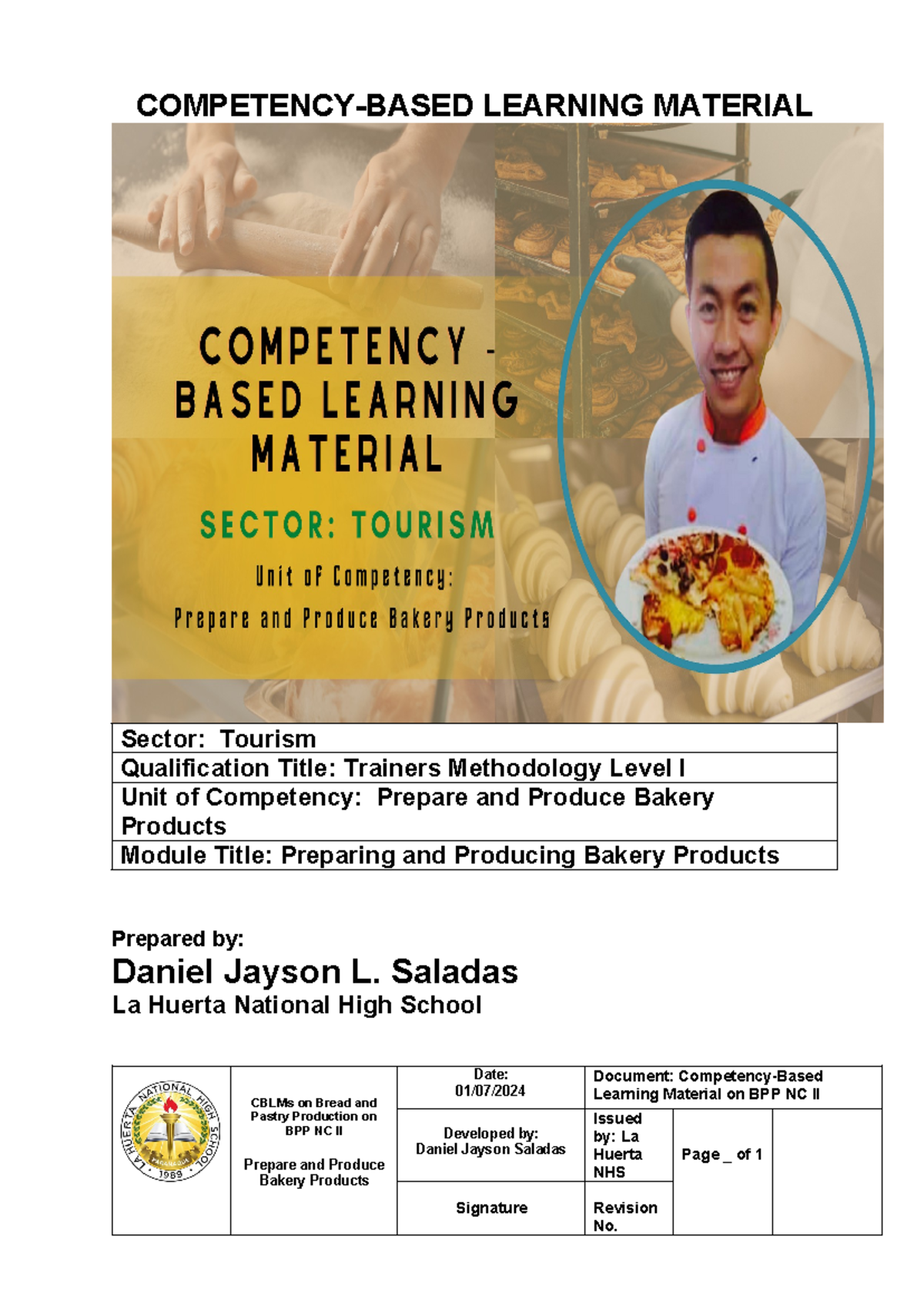 **CBLM for BPP NC II: Bakery Products Preparation Guide** - Studocu