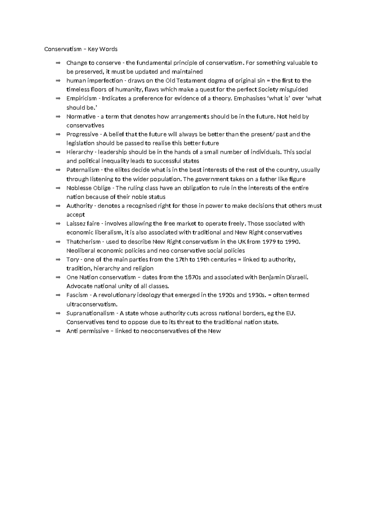 Conservatism Key Terms: Understanding Core Principles and Concepts ...