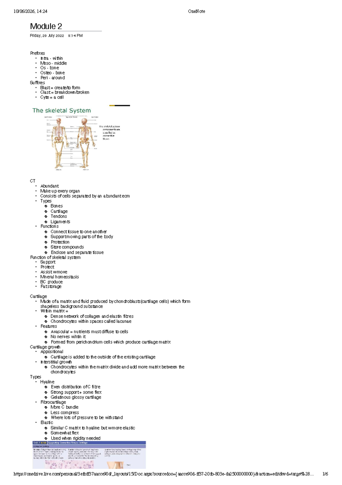 ISAP 14:24 Module 2: Comprehensive Overview of Cartilage and Bone - Studocu