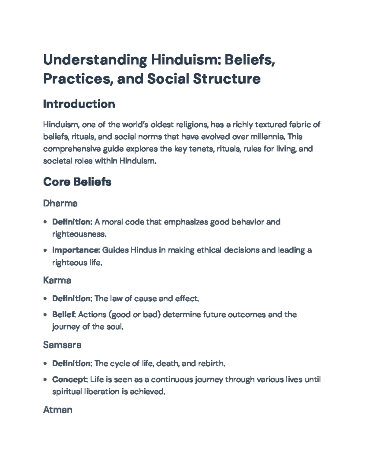 Hinduism Explained: Key Beliefs, Practices, and Social Structures ...