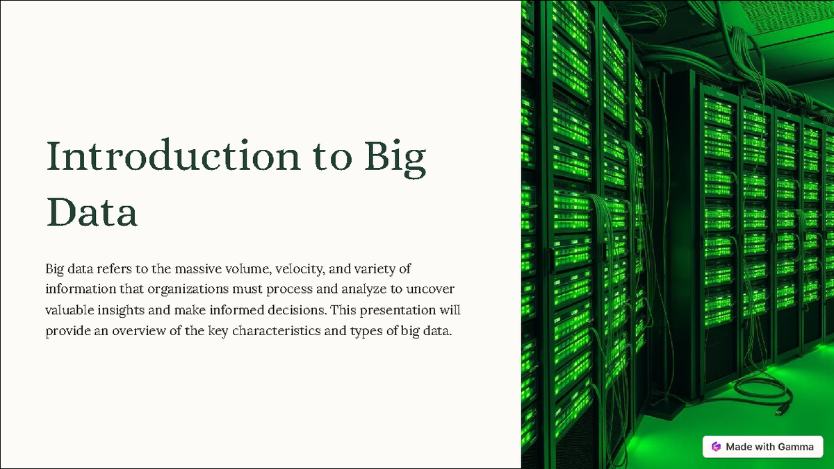 Introduction to Big Data: Characteristics, Challenges, and Applications ...