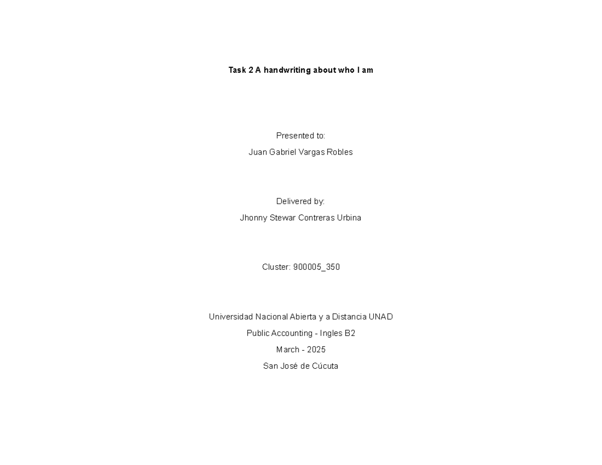 Fase 2 - Ingles B1: Cover Letter Writing Task by Jhonny Stewar - Studocu