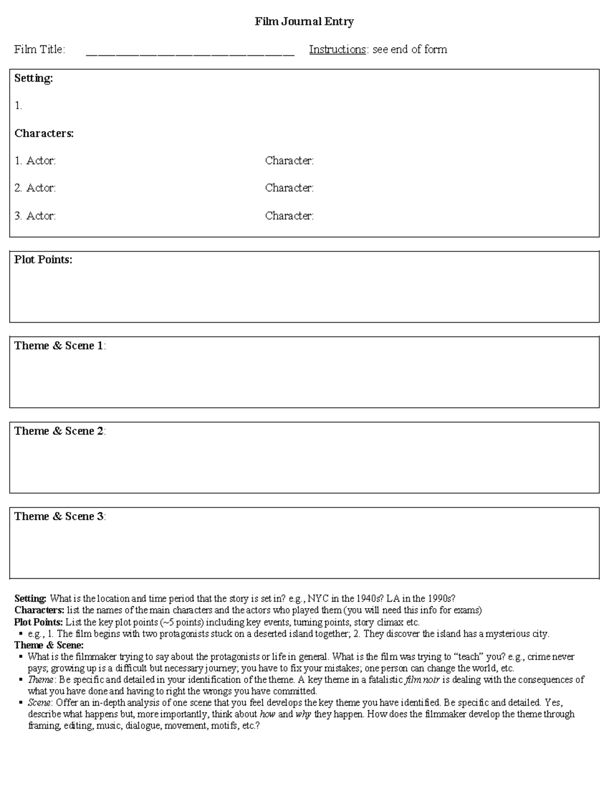 Film Journal - Key Insights for Midterm Exam - Studocu
