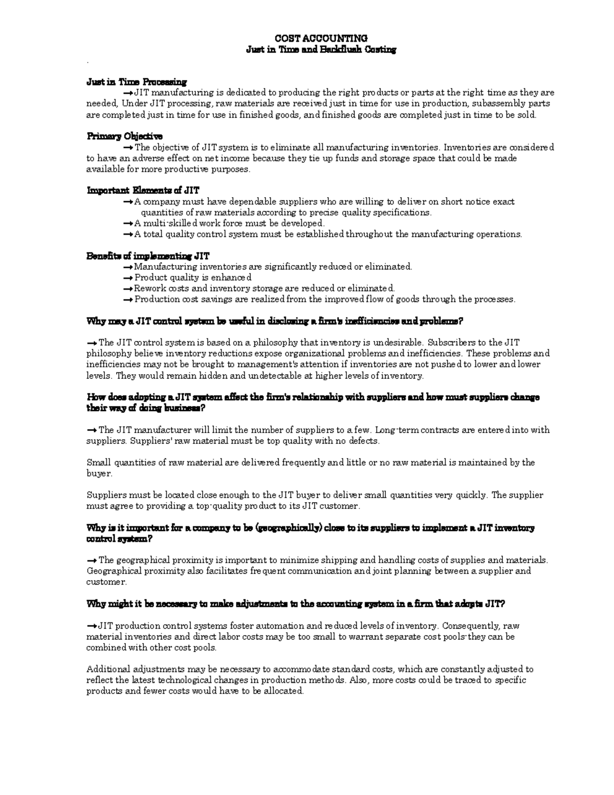 Module 6-Just-in-Time and Backflush Costing - Computer Engineering ...