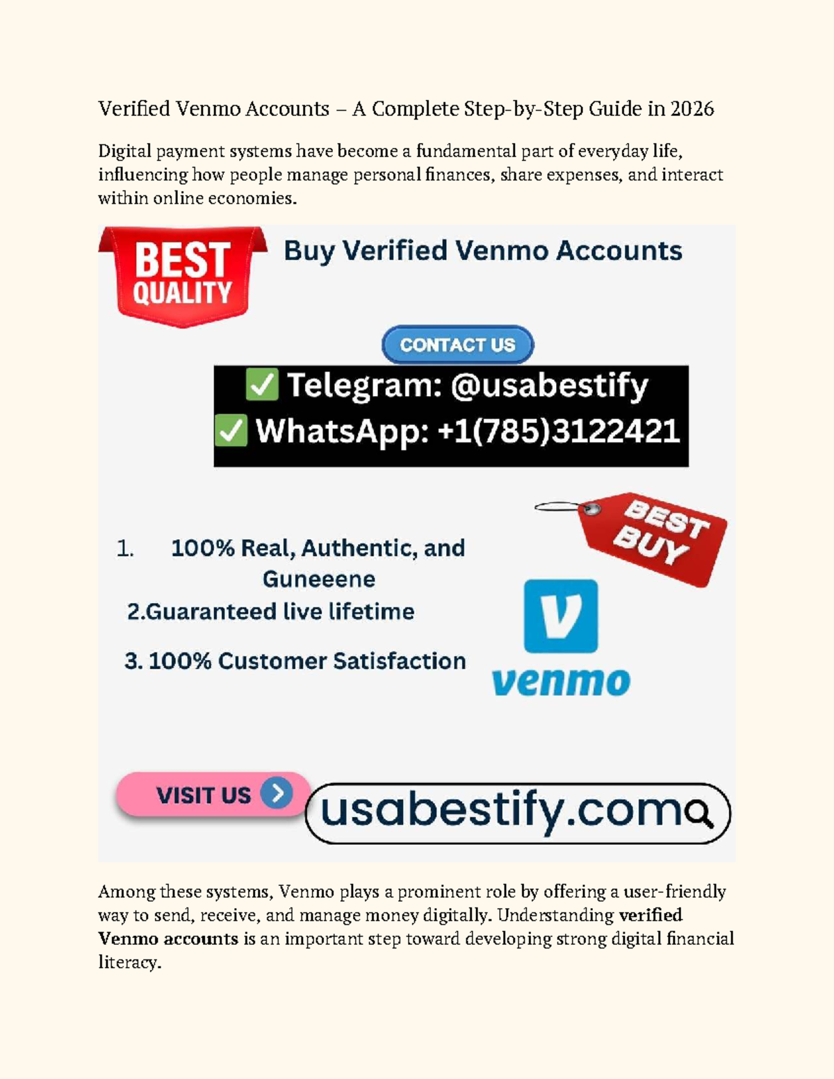 Buy Verified Venmo Accounts: A Step-by-Step Guide for 2026 - Studocu