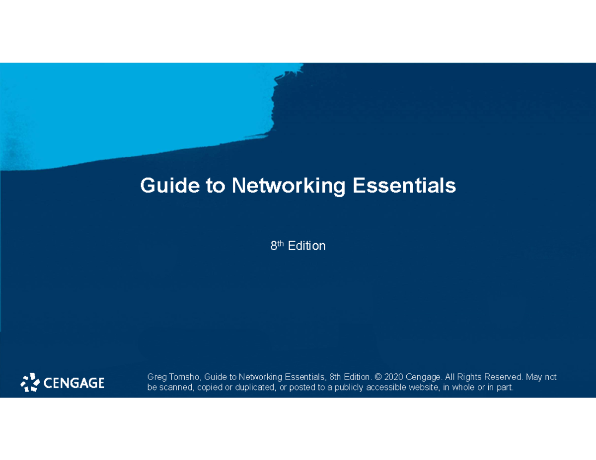 Chapter 01 Summary: Intro to Networking Essentials (GNT-8) - Studocu
