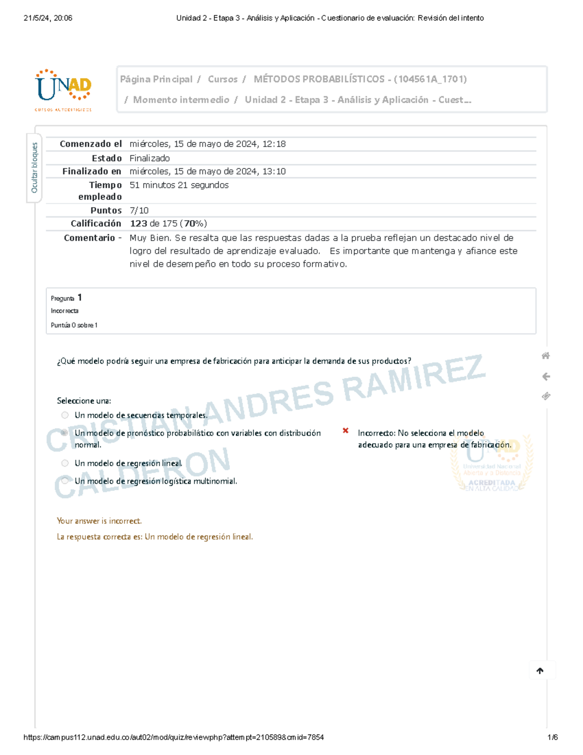 Unidad 2 - Etapa 3 - Análisis y Aplicación - Cuestionario 104561A_1701 ...