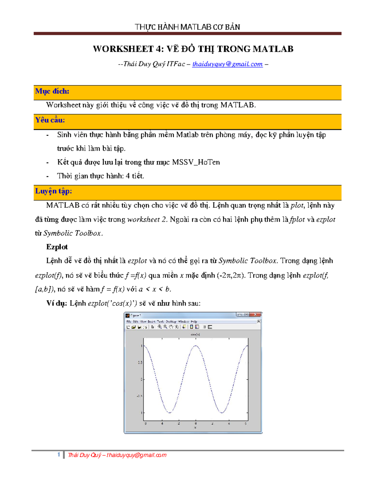Vebieudotrongmatlab - Matlab - WORKSHEET 4: VẼ ĐỒ THỊ TRONG MATLAB ...