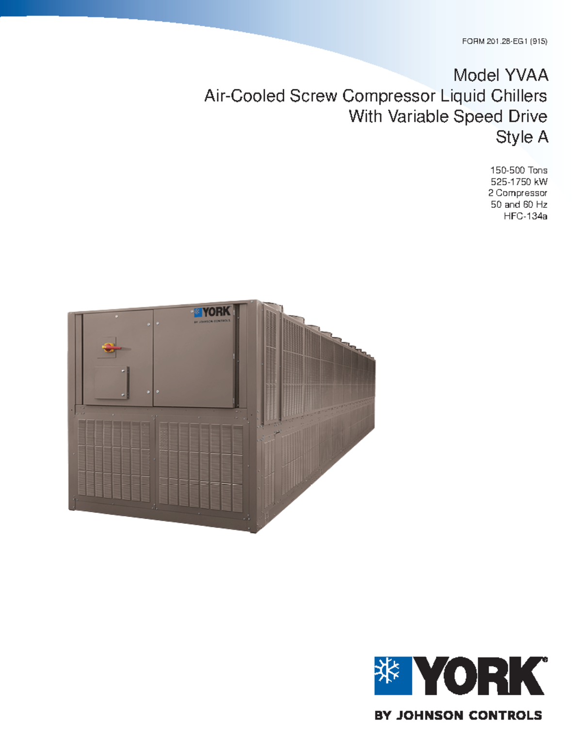 YVAA-1 - YVAA Model Air-Cooled Screw Compressor Chiller Manual - Studocu