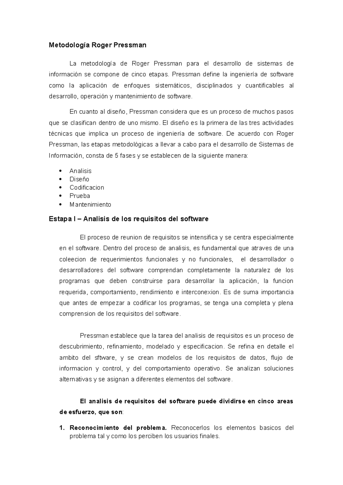 Metodología de Ingeniería de Software según Roger Pressman - Lección ...