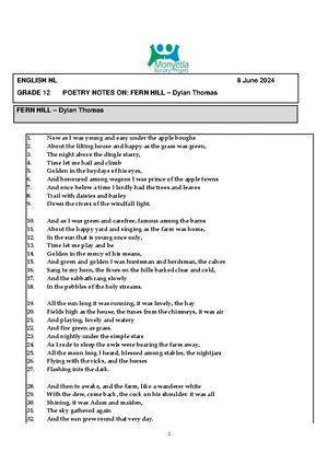 ENGLISH HL 12 GRADE POETRY NOTES: "At a Funeral" by Dennis Brutus - Studocu