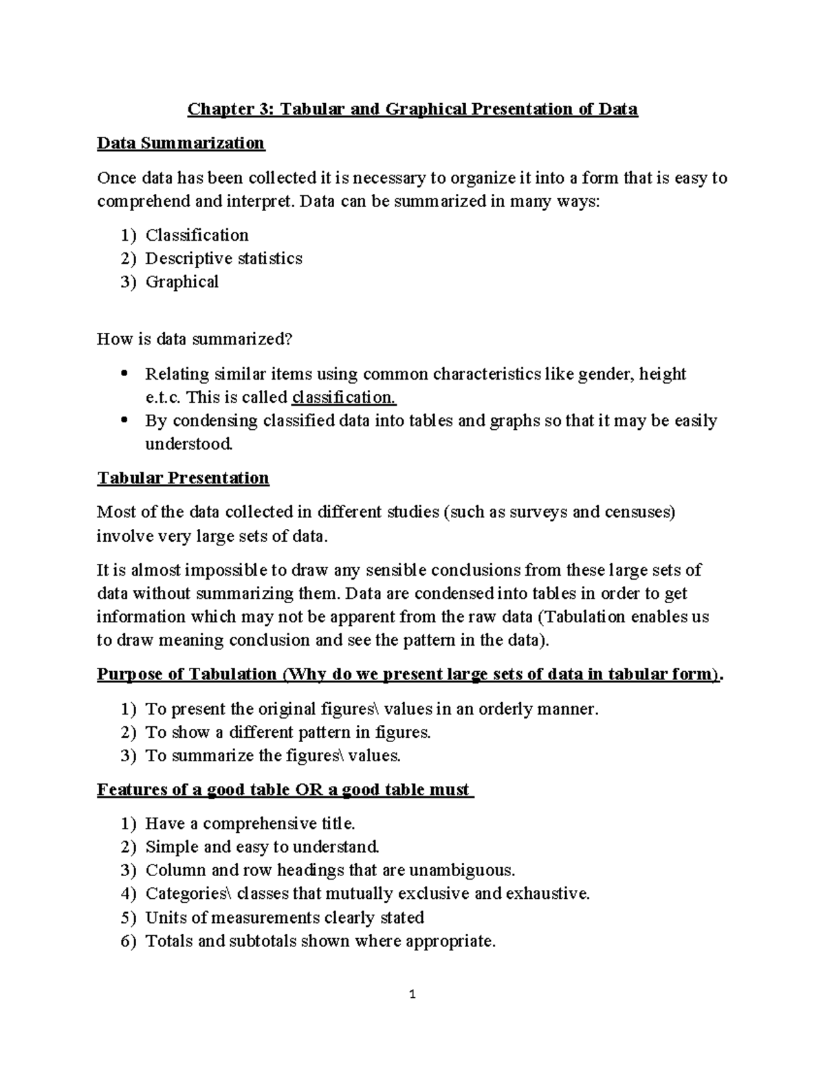 Chapter 3: Effective Tabular & Graphical Data Presentation Techniques ...
