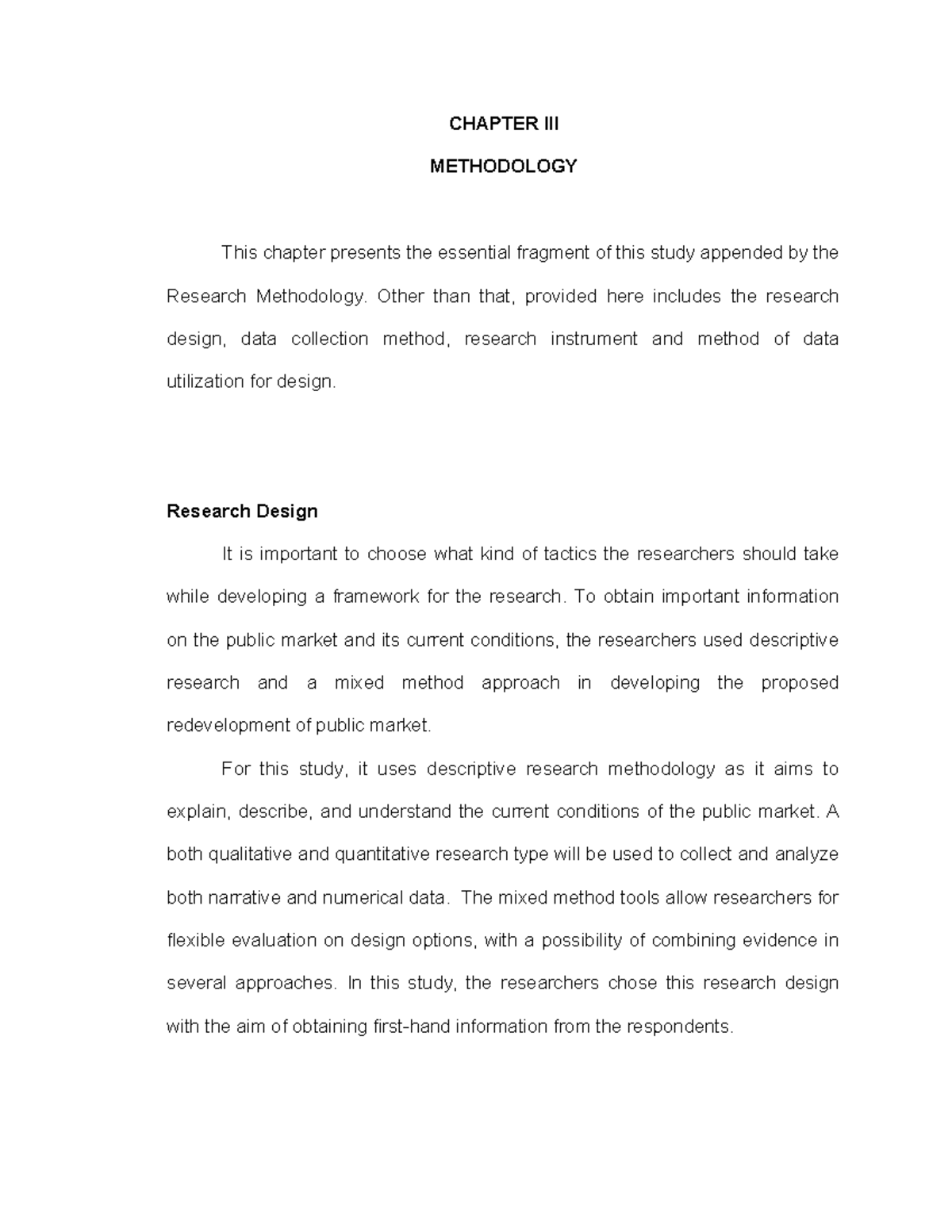 Chapter 3 - Research Methodology for Thesis Proposal - Studocu