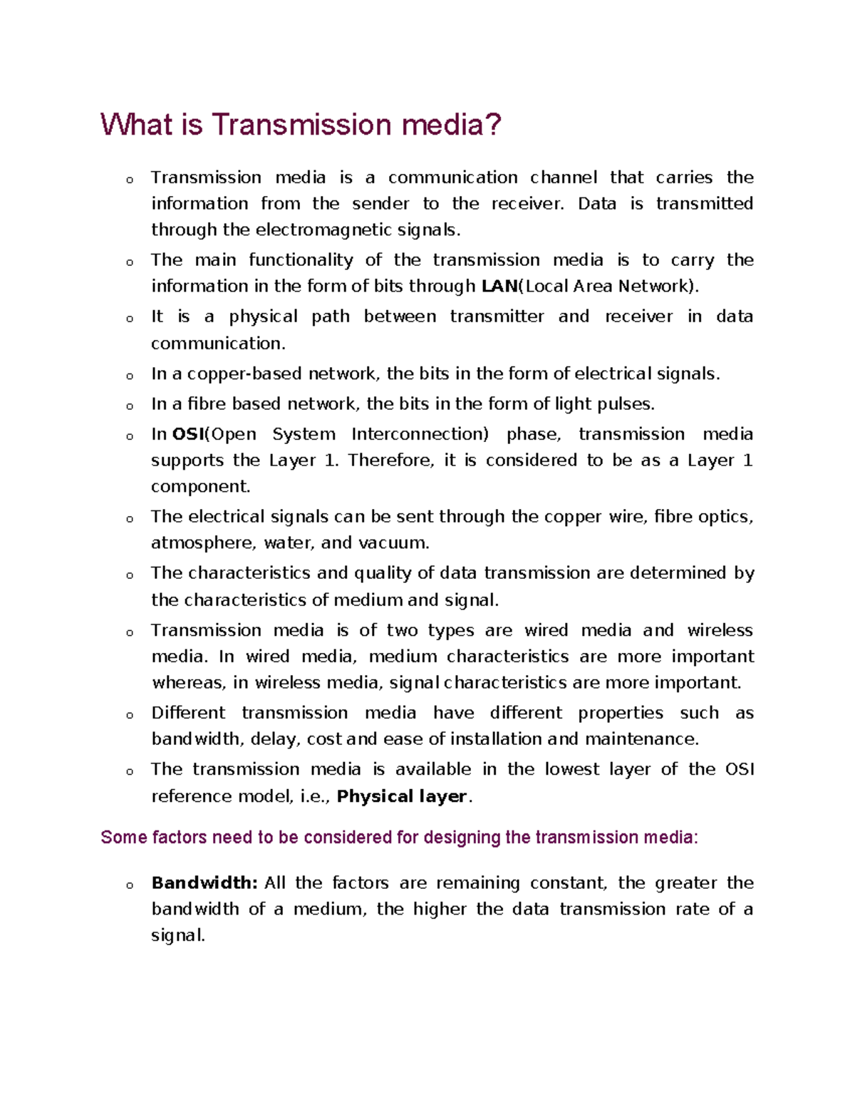 Transmission Media and Switching: An Overview of Types and Techniques ...