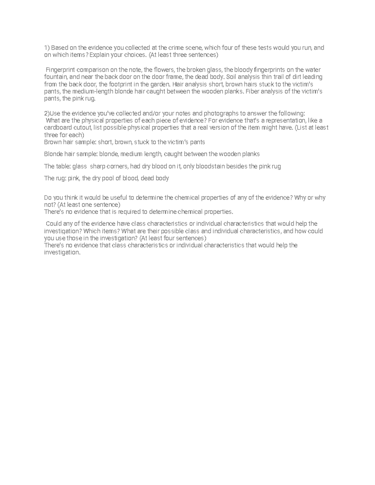 Unit 3 Forensics Activity: Evidence Collection and Analysis - Studocu