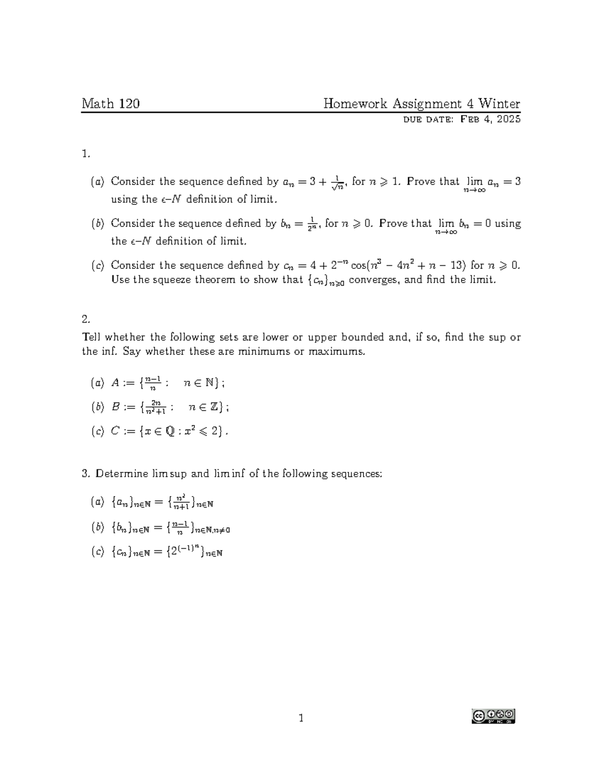 Math 120 HW Assignment 4 - Winter 2025 - Studocu