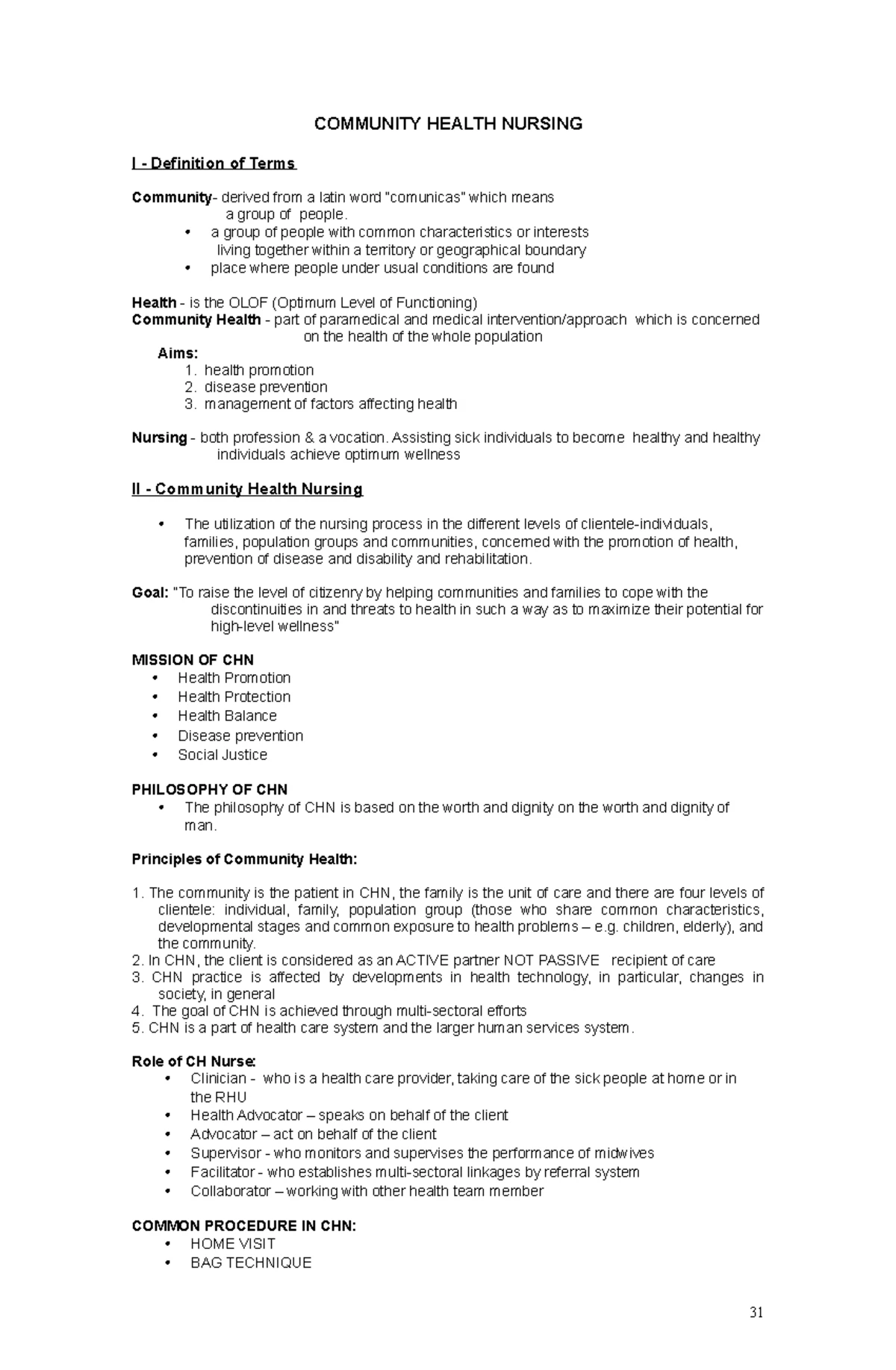 CHN LEC (RHU AND Medicinal Herbs) - Rural Health Unit (RHU): RHU ...