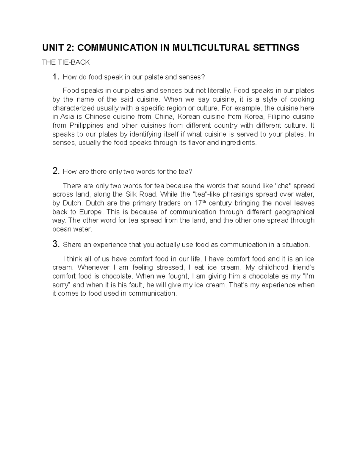 Purposive Communication - Chapter 2: Food as Communication Insights ...