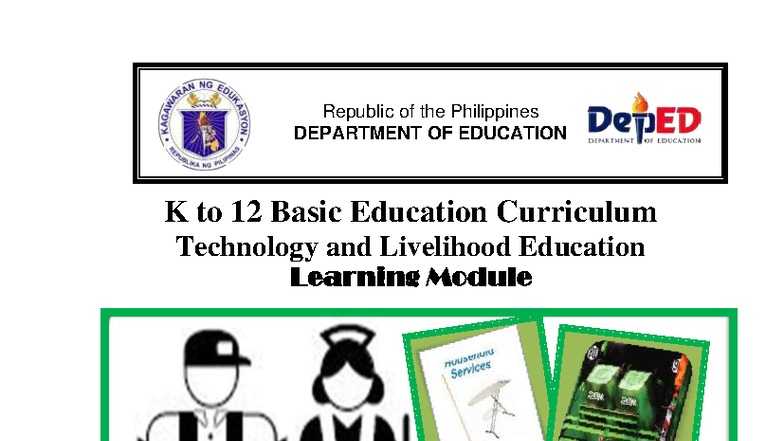 K to 12 TLE Learning Module: Household Services for Grades 7-8 - Studocu