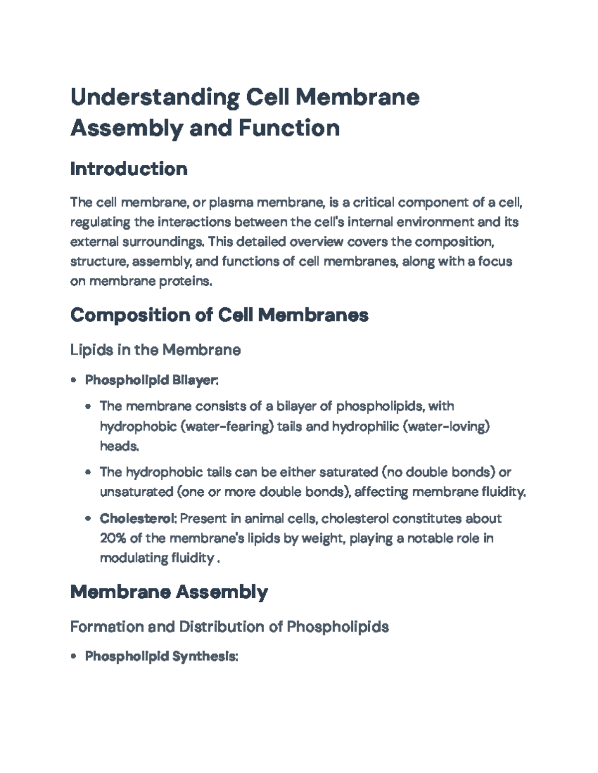 Understanding Cell Membrane Structure and Function in Biology ...