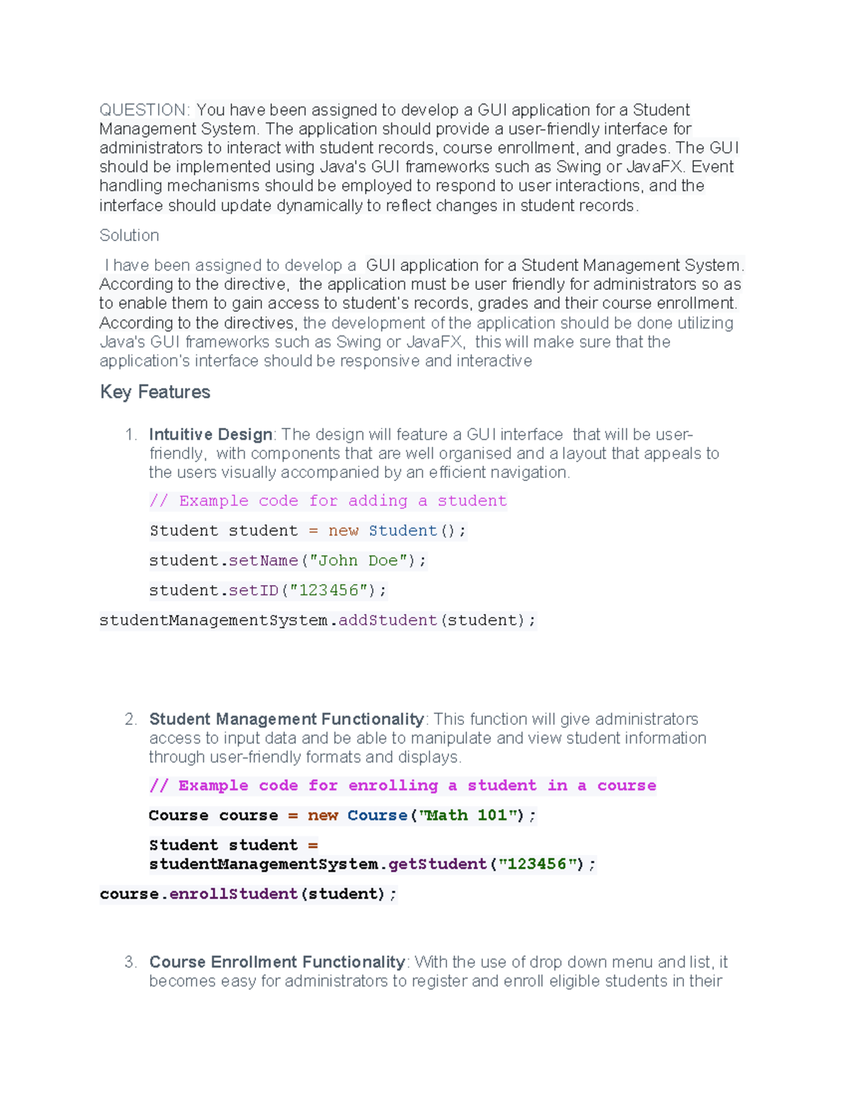 CS 1102 Assignment 7: GUI Application for Student Management System ...