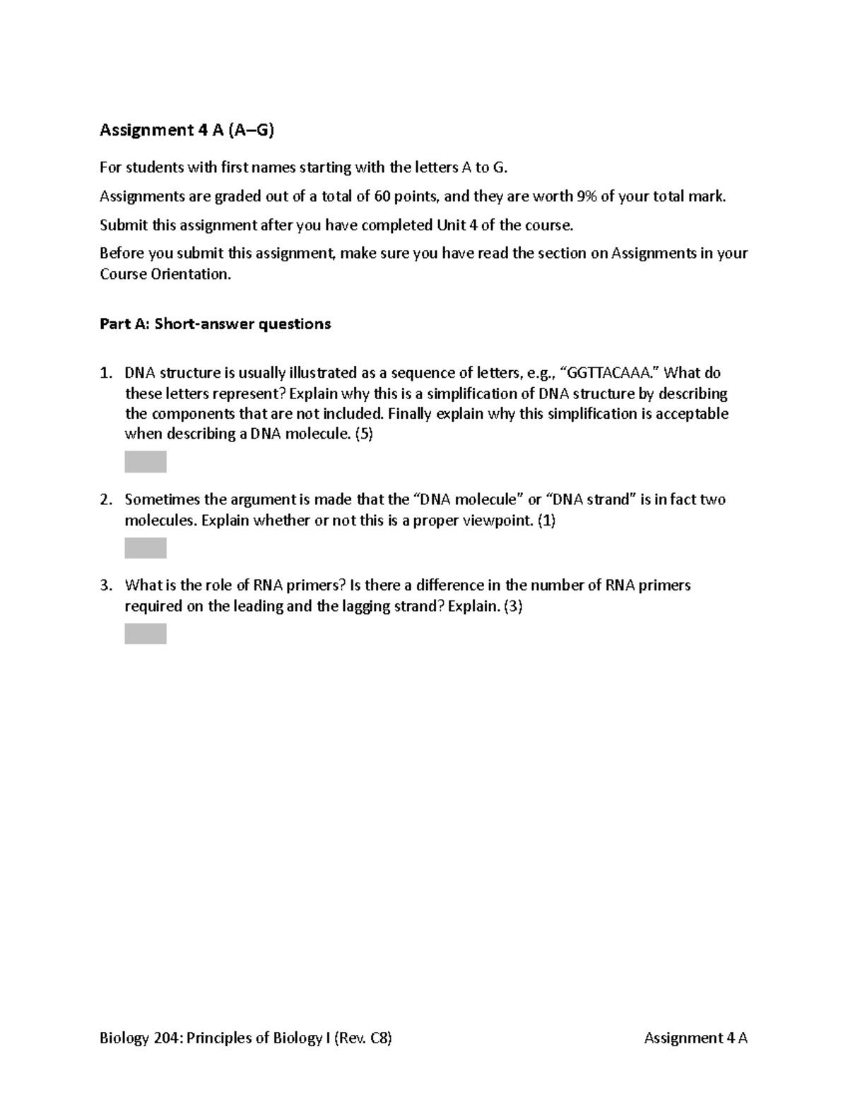 Assignment 4A (A G) - Questions - Assignment 4 A (A–G) For students ...