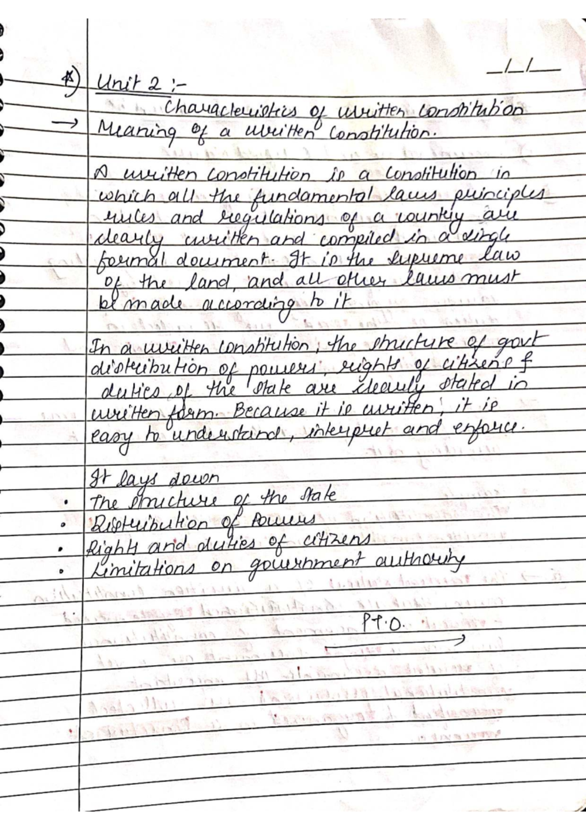 Unit Characteristics of Written Constitution: Key Features and ...