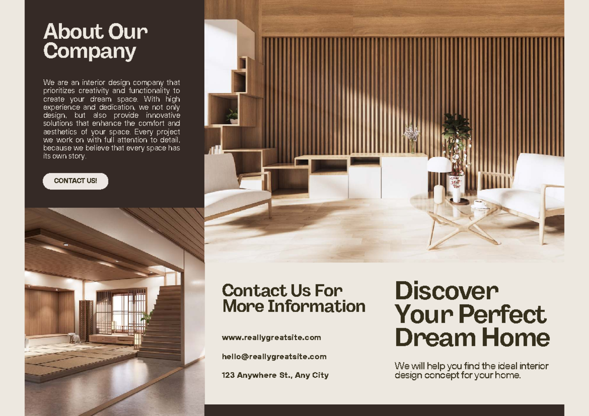 Beige & Cream Minimal Interior Design Brochure - Studocu
