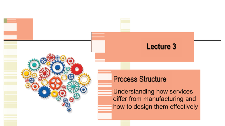 Lecture 3: Understanding Service vs. Manufacturing Processes in OM ...