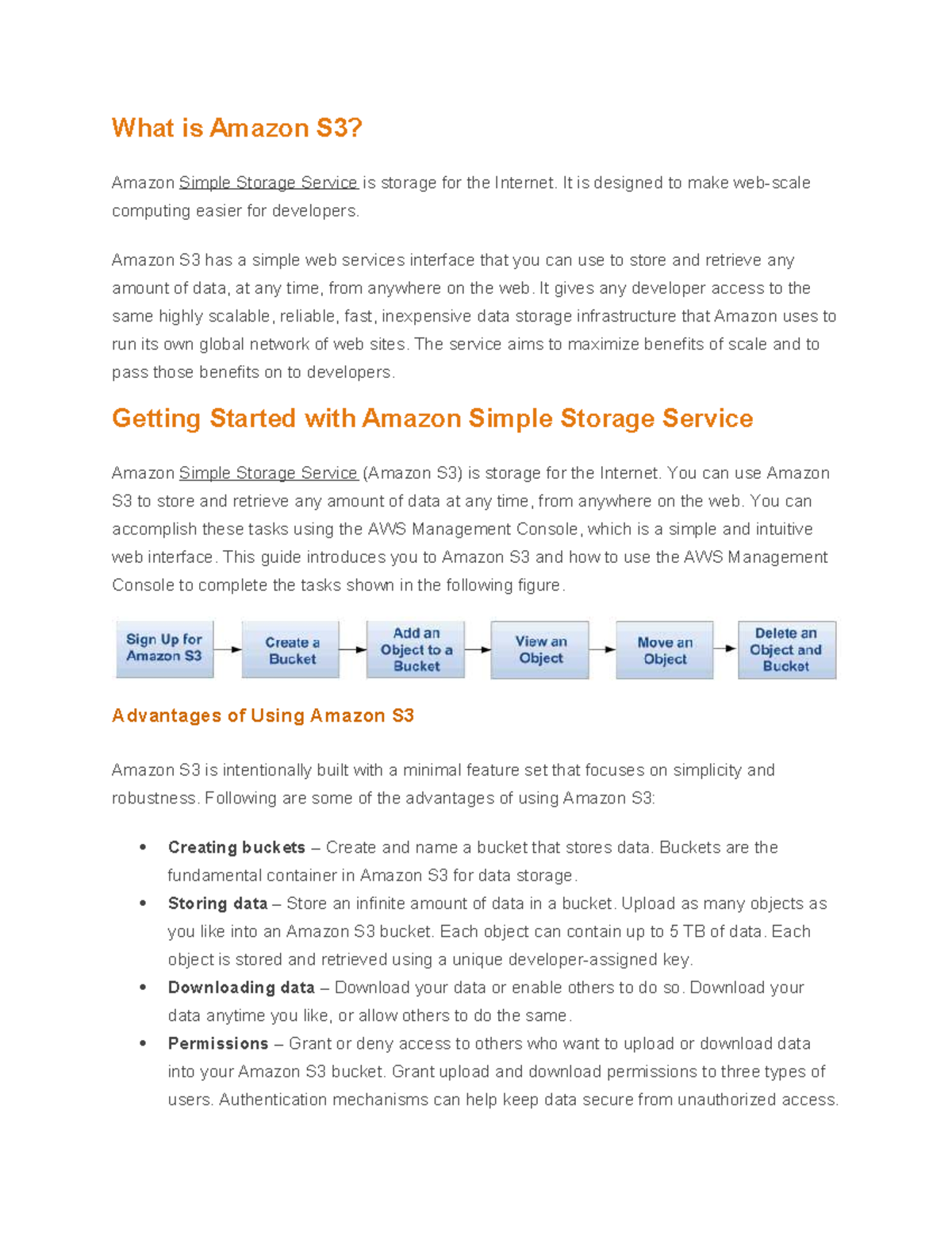 Amazon S3 Overview - Understanding Cloud Storage Features - Studocu