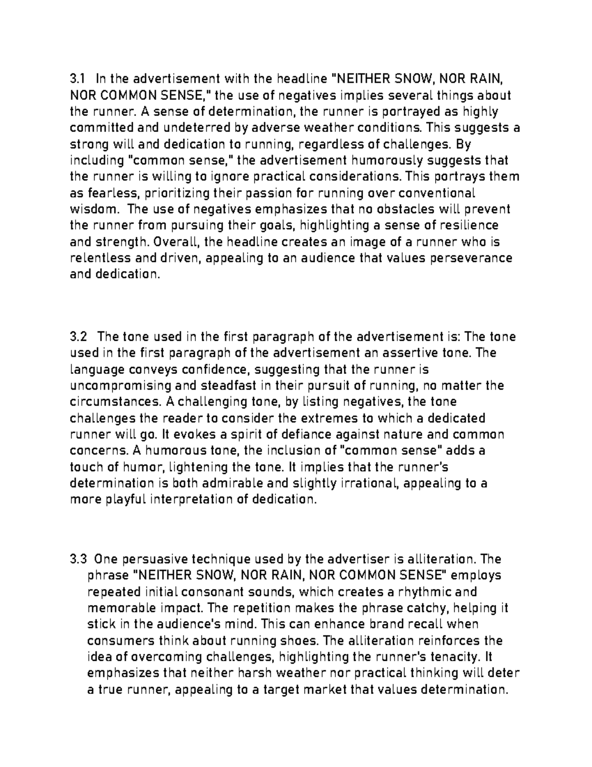 Group 3 Advertisement Analysis and Answers - Studocu