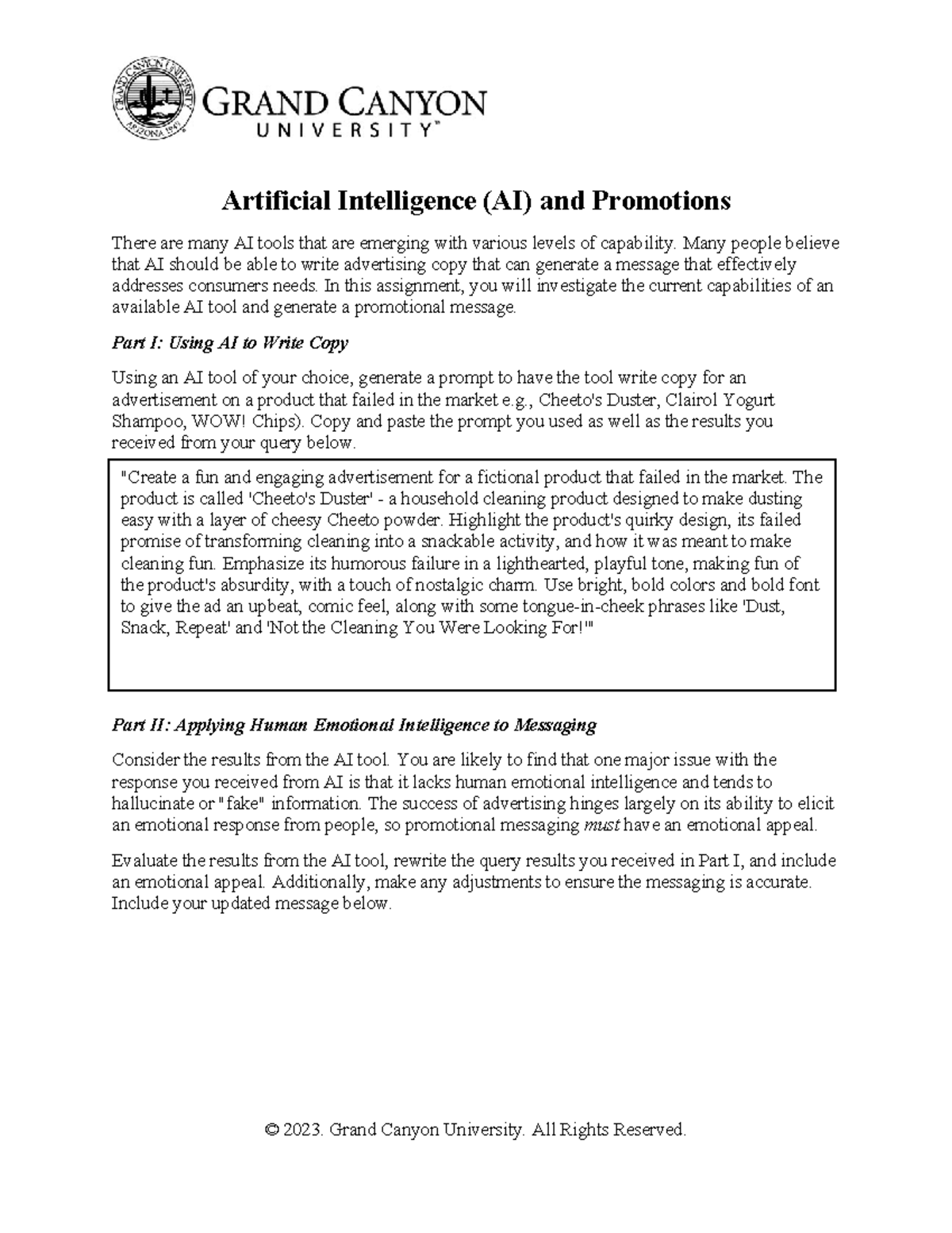 AI & Promotions - Exploring Emotional Intelligence in Advertising Copy ...