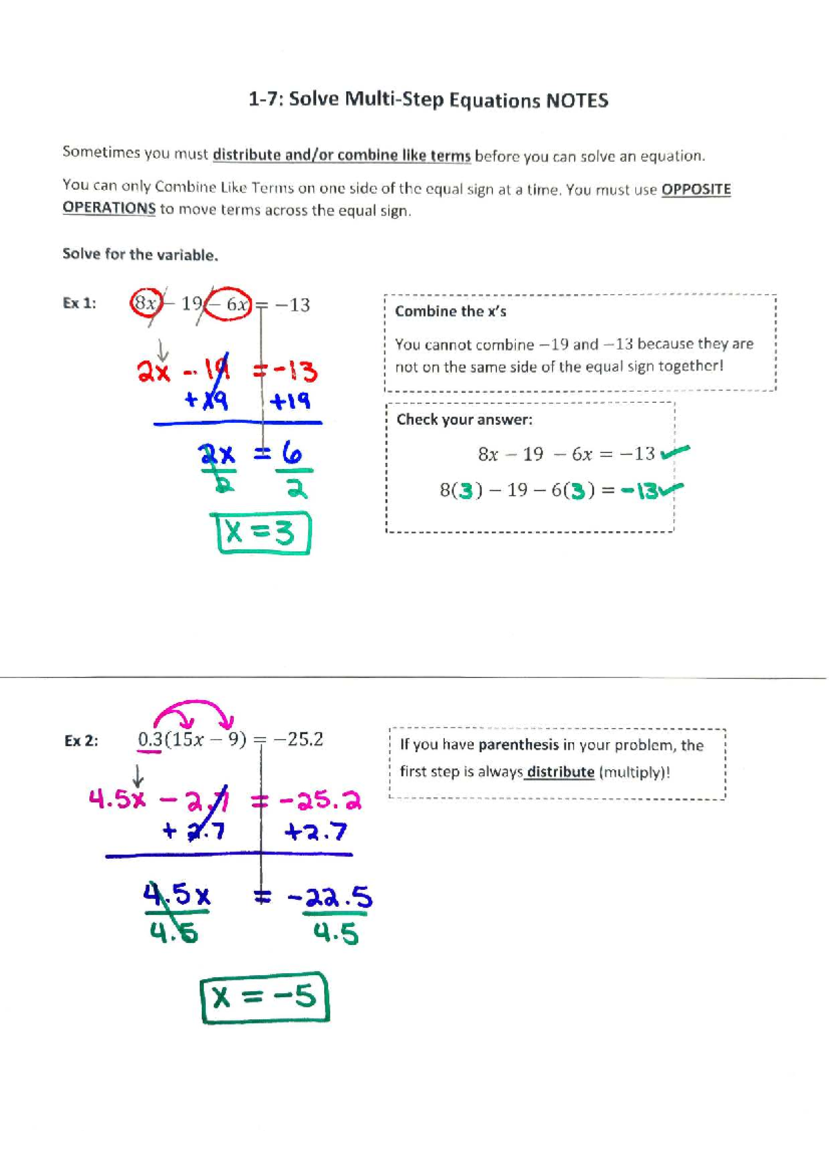 MATH 101: Solve Equations Study Notes and Techniques - Studocu