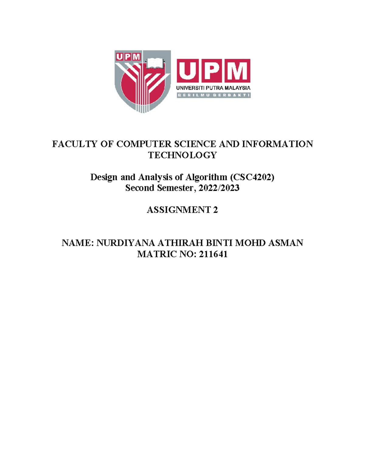 CSC4202 Design & Analysis of Algorithms - Assignment 2: Knapsack ...