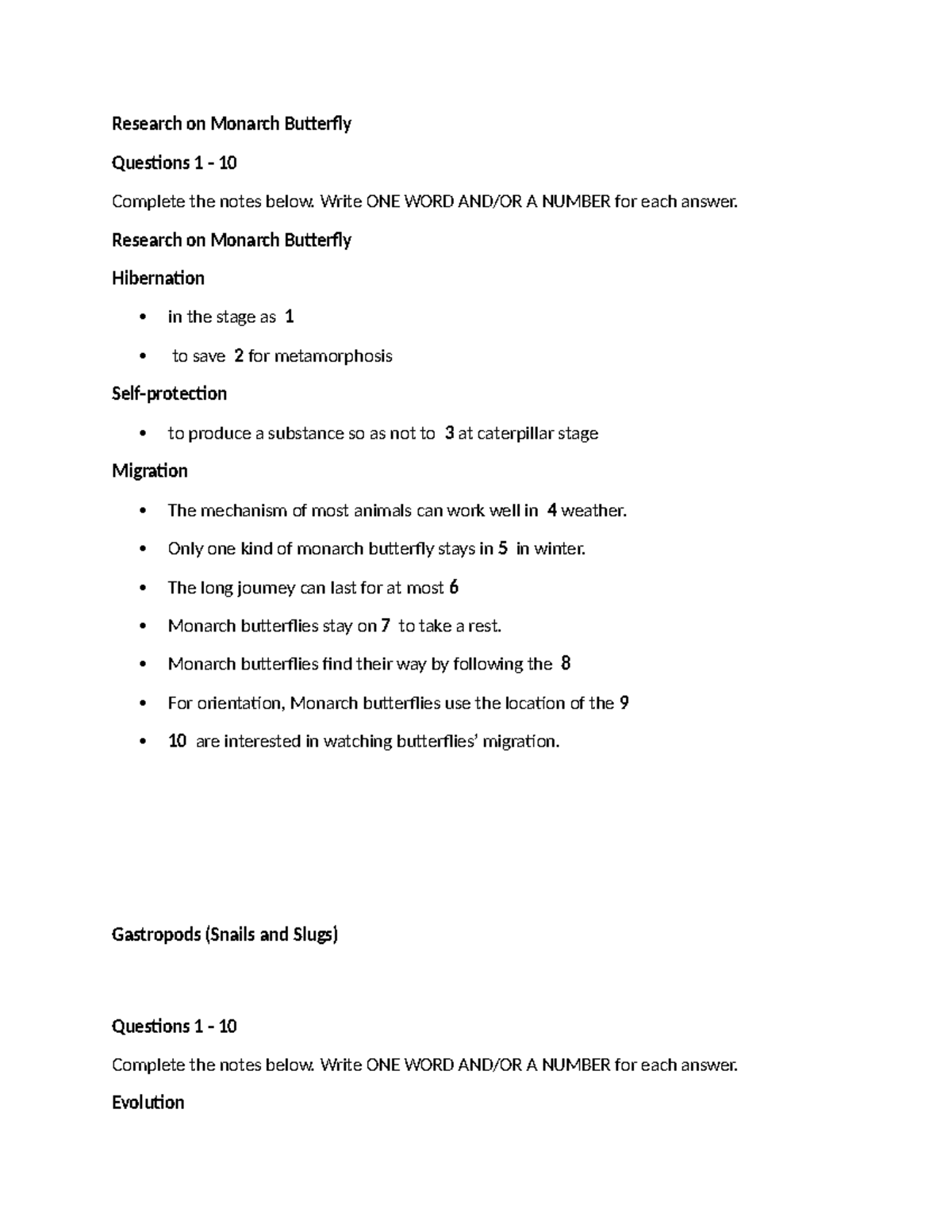 Research on Monarch Butterfly Migration & Hibernation Notes - Studocu
