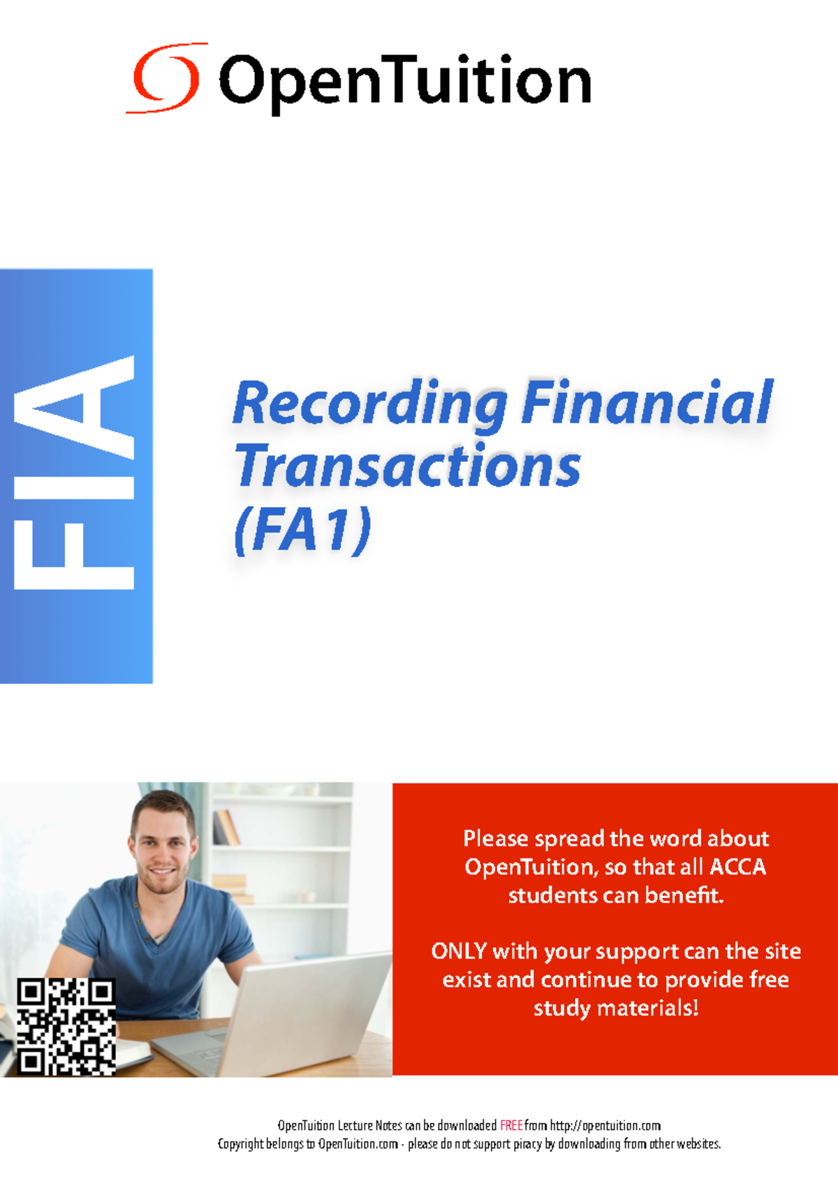 Fa1 Lecture Notes Recording Financial Transactions Overview Studocu