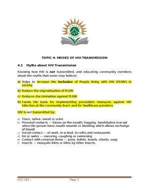 [Solved] State objectives of HIV and AIDS prevention and control ACT HAPCA - Hiv/aids (Ucc 101 ...