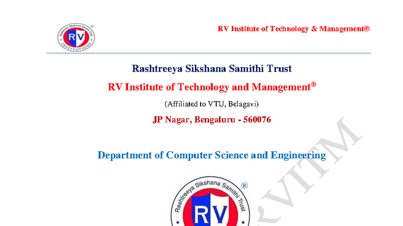 Data Structures Lab Manual (BCSL305) - RVITM 2023 - Studocu