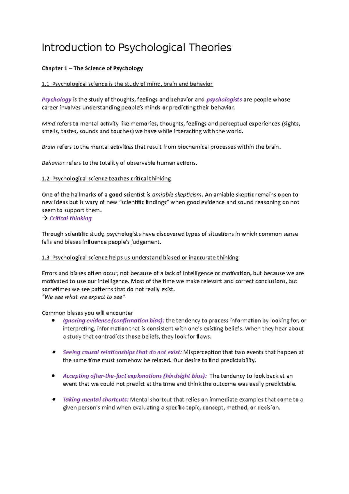 Psychology 101: Key Concepts & Theories Overview for Students - Studeersnel