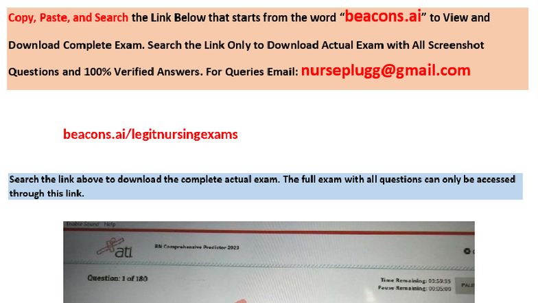 ATI RN Comprehensive Predictor Exit Exam NGN 180 Q&A 2025 - Studocu