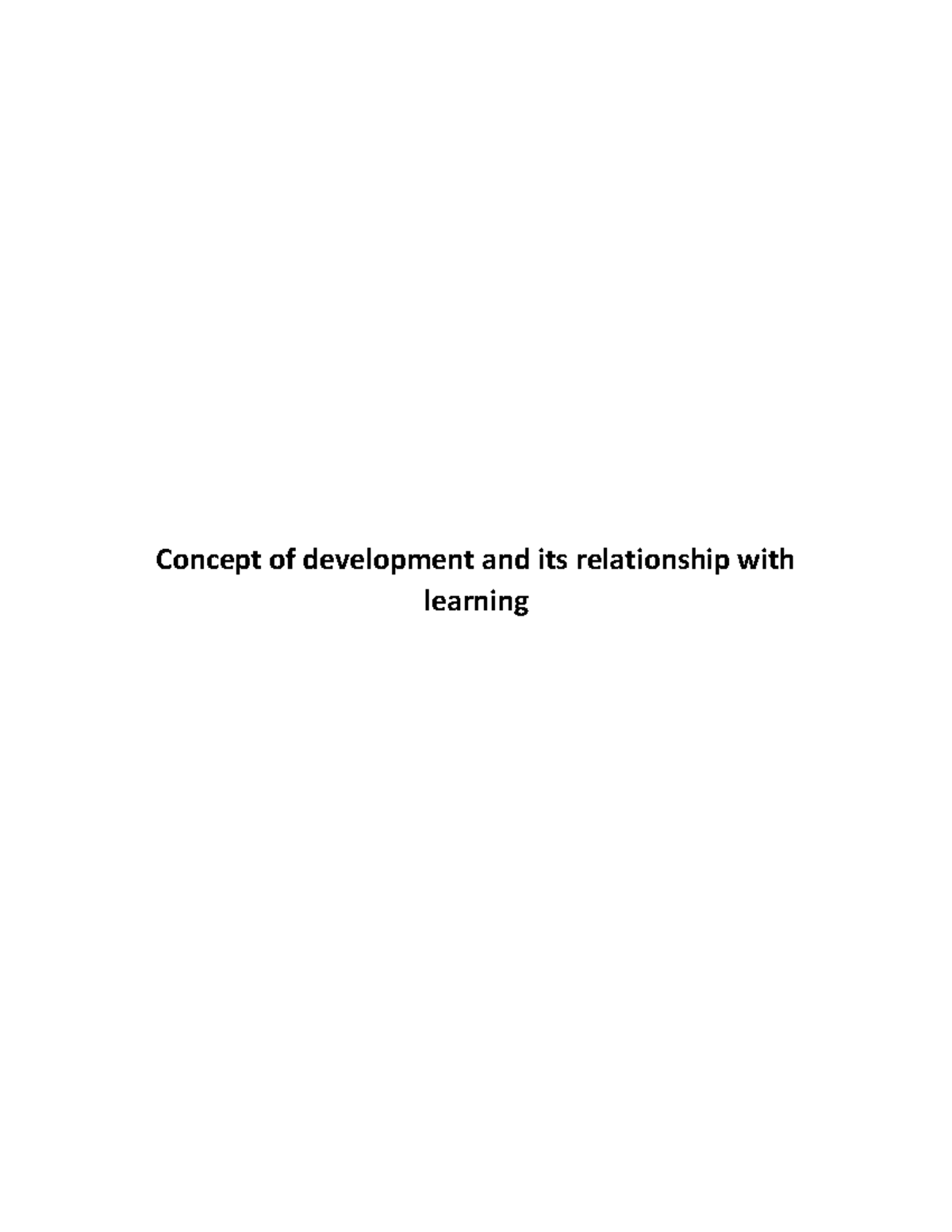 Development and Its Relationship with Learning: Key Concepts Explained ...