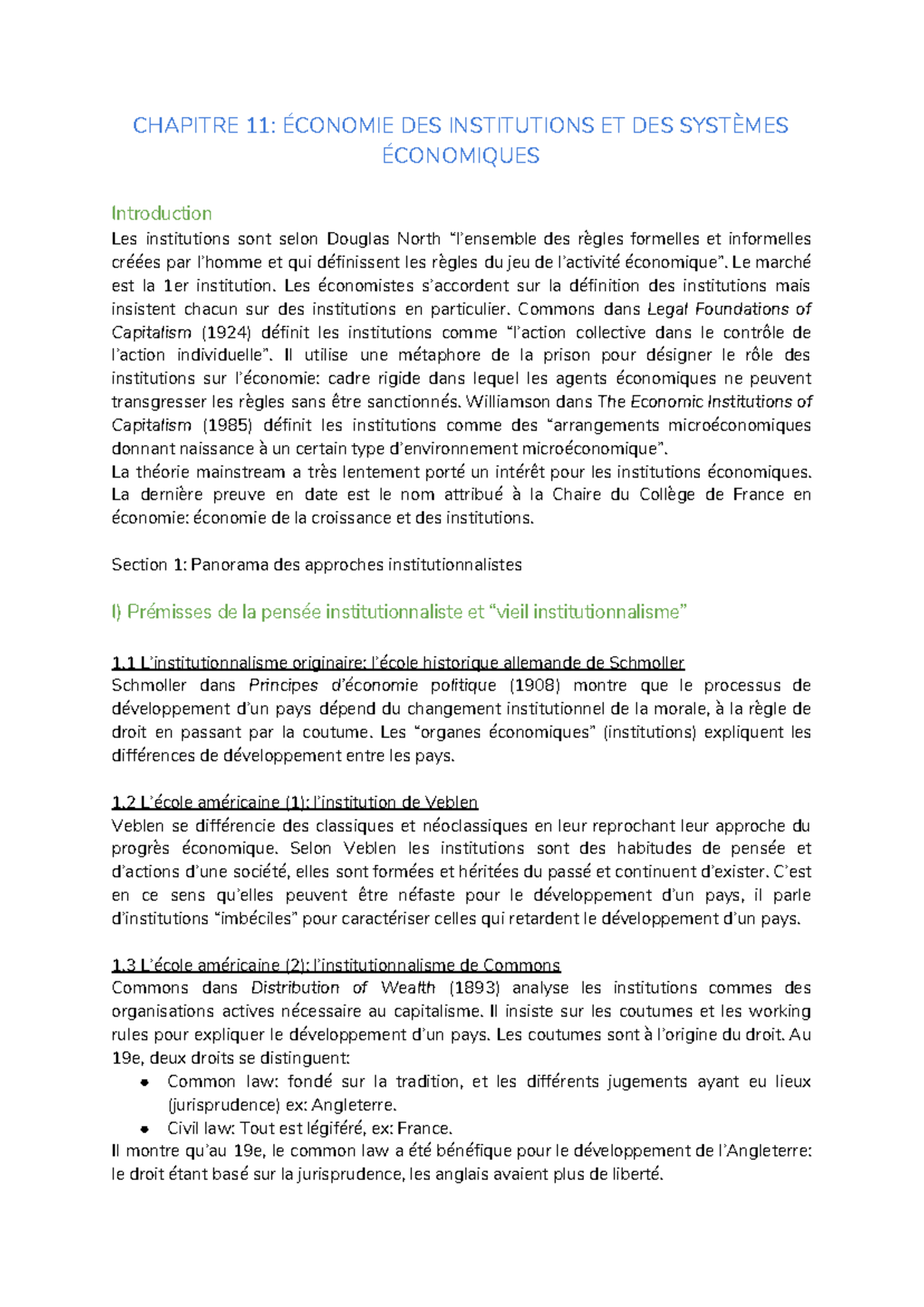 Économie des Institutions : Approches, Impacts et Systèmes Économiques ...