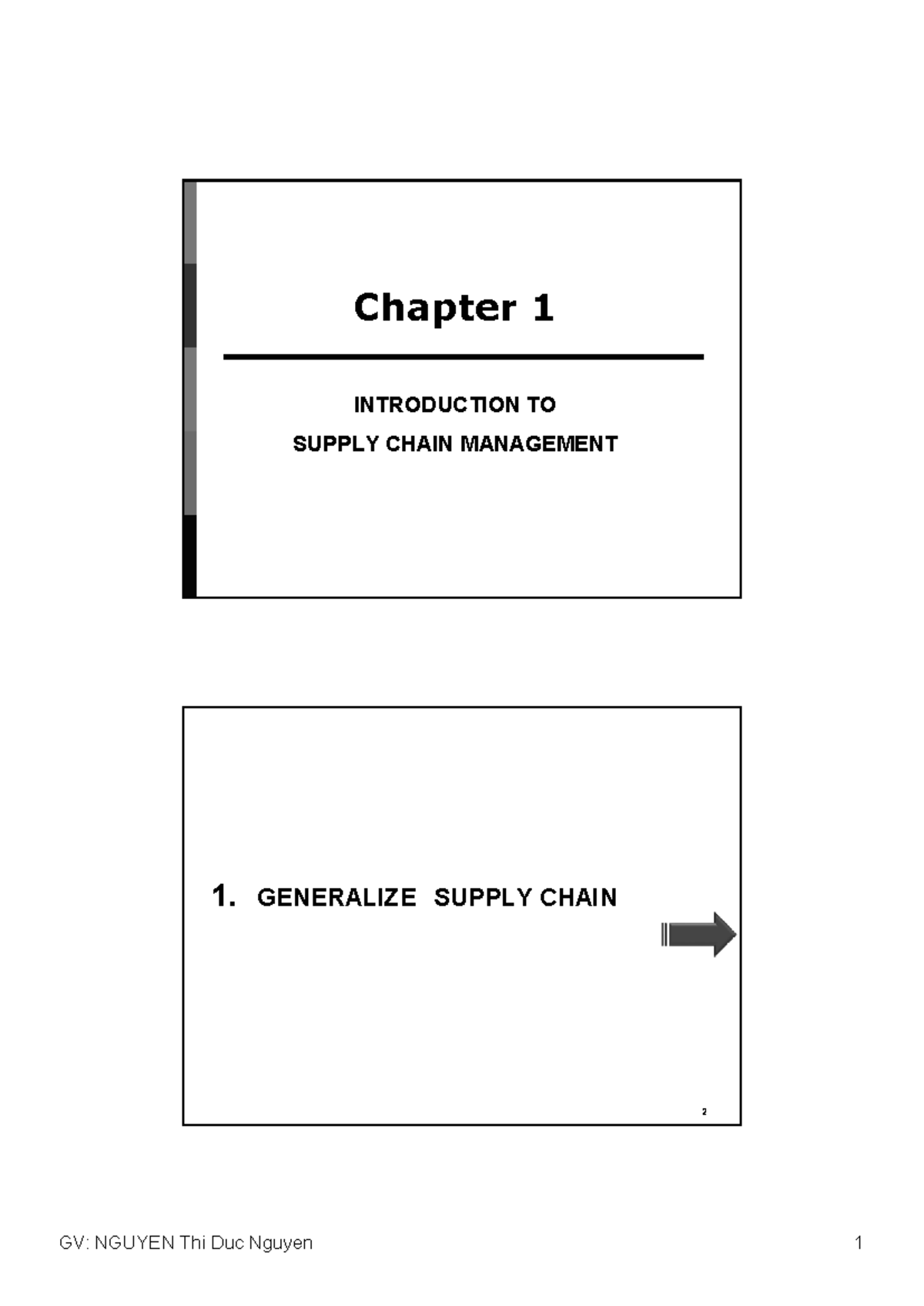 Chapter 1: Introduction to Supply Chain Management (SCM) - Studocu